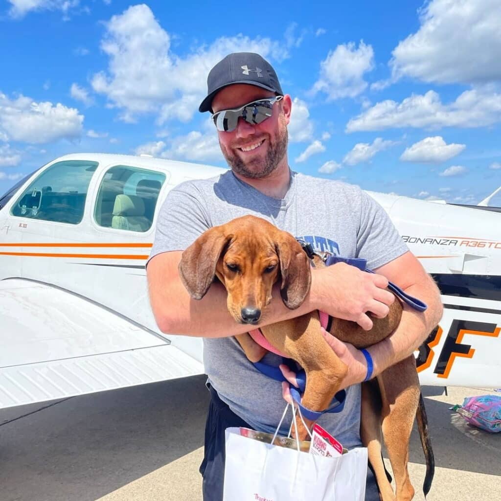 David Tan usa su avión para rescatar a perros en peligro